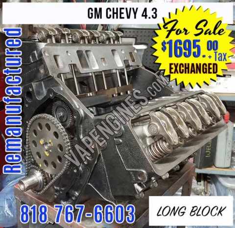 Remanufactured Chevy GM 4.3 Engine | Engine Builder Auto Machine Shop ...