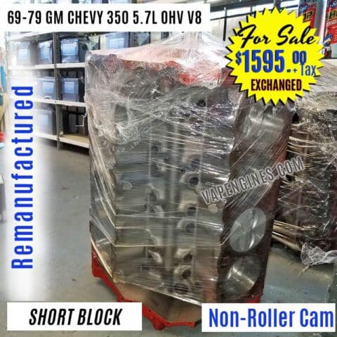 Remanufactured GM Chevy 350 Short Block Engine | Engine Builder Auto ...