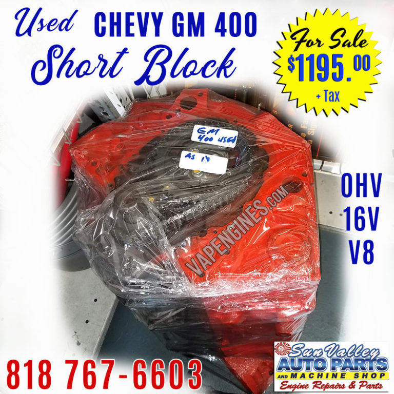 Used Overhauled GM Chevy 400 Short Block Engine - For Sale