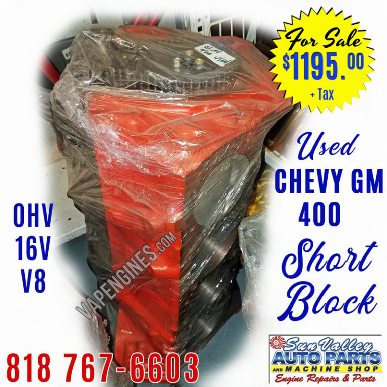 Used Overhauled GM Chevy 400 Short Block Engine - For Sale