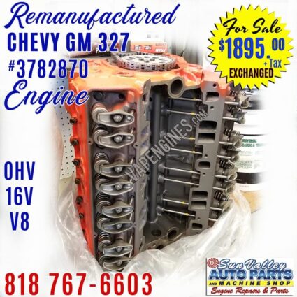 Remanufactured GM Chevy 327 Engine for Sale - 3782870