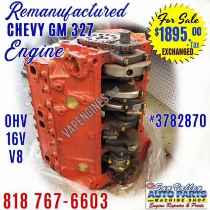 Remanufactured GM Chevy 327 Engine for Sale - 3782870