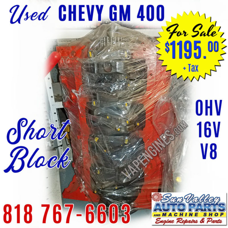Used Overhauled GM Chevy 400 Short Block Engine - For Sale