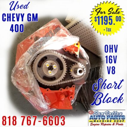 Used Overhauled GM Chevy 400 Short Block Engine - For Sale